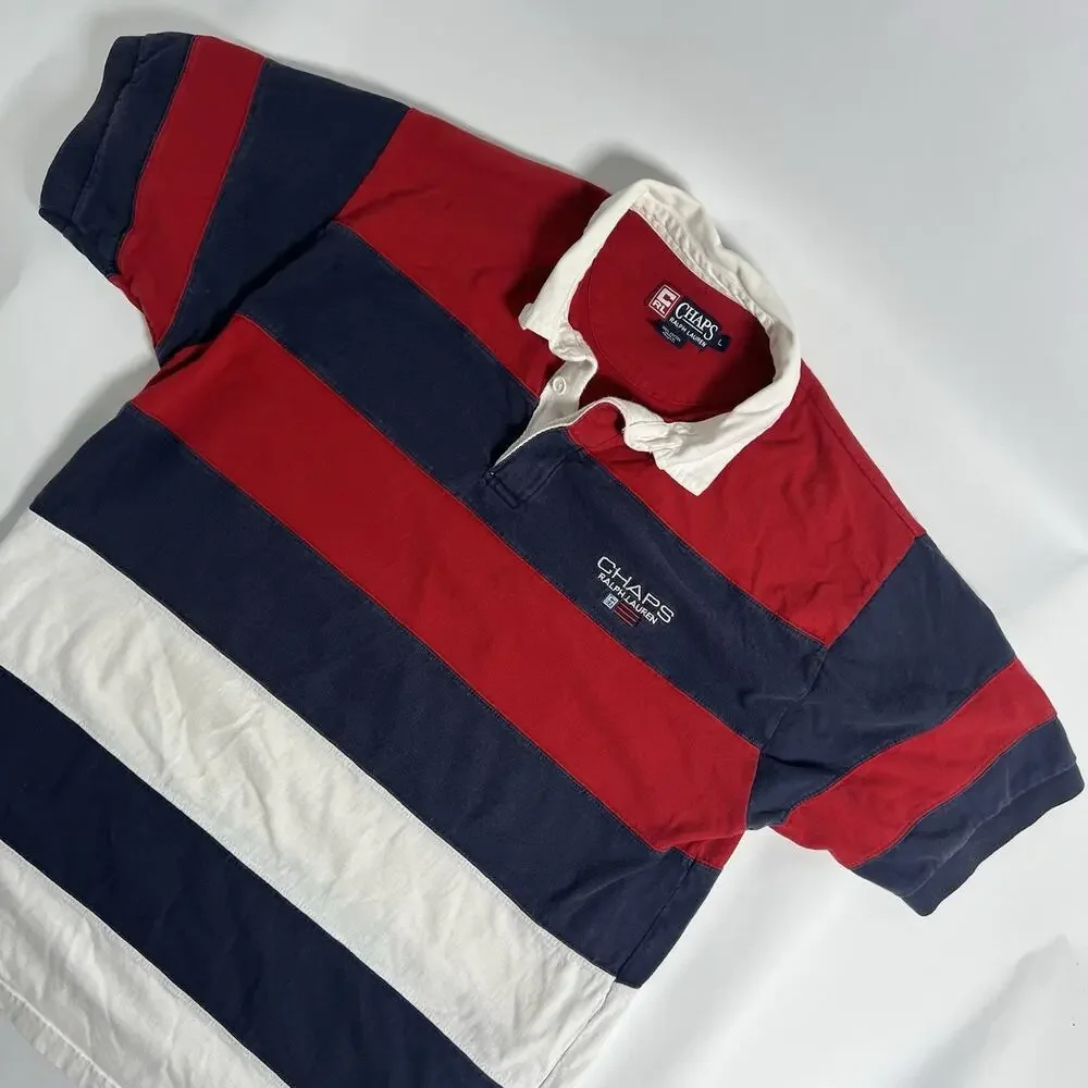 Ralph Lauren | Shirts | Vtg Chaps Ralph Lauren Mens L Regular Polo ...